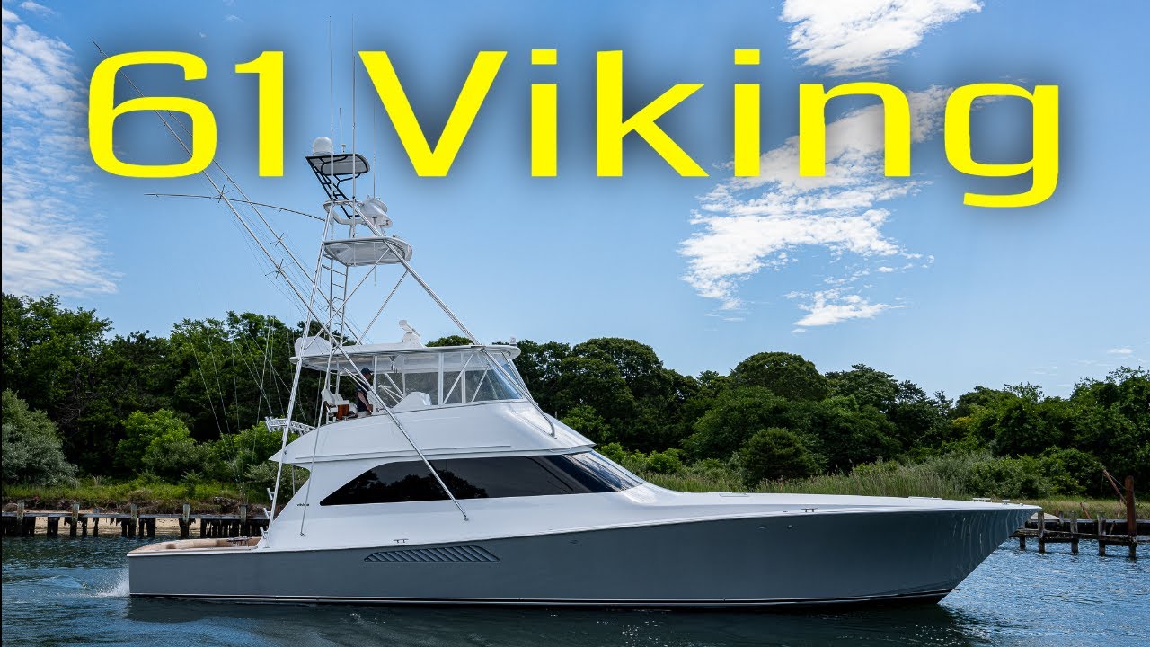 61 Viking "Alexa Ann" yacht tour - YouTube
