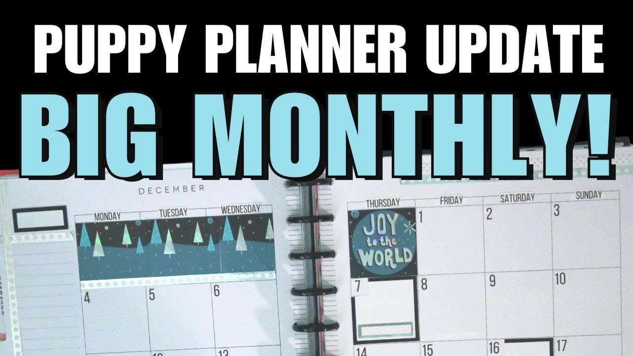 Puppy Planner Update & Big Vertical Happy Planner Monthly Layout Plan ...