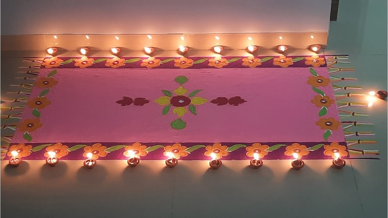 Diwali Rangoli Galicha / Rangoli Design/दिवाळी स्पेशल रांगोळीचा गालिचा ...