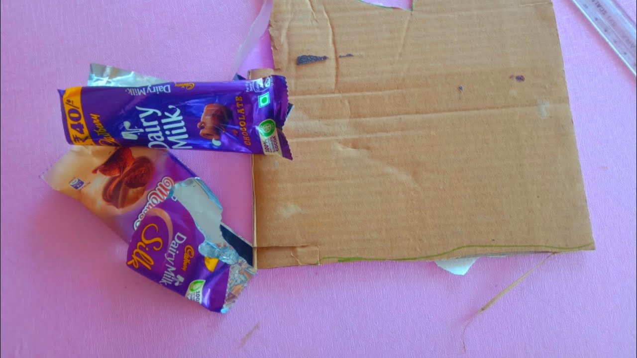 Recycle Waste Chocolate Wrapper - How To Reuse Empty Dairy Milk packet ...