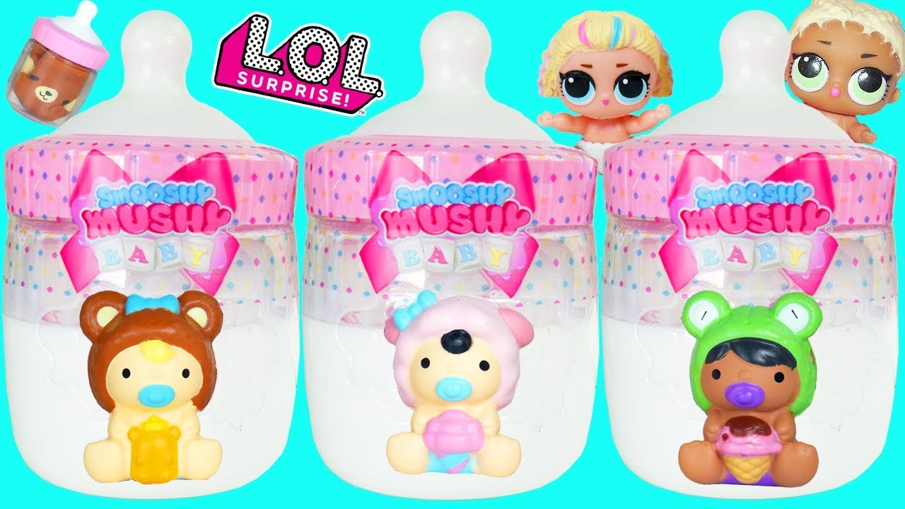 LOL Surprise Jelly Layer ! Squishy Mushy Giant Milk Bottles - YouTube