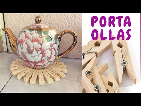 PORTA OLLAS CON PINZAS - YouTube