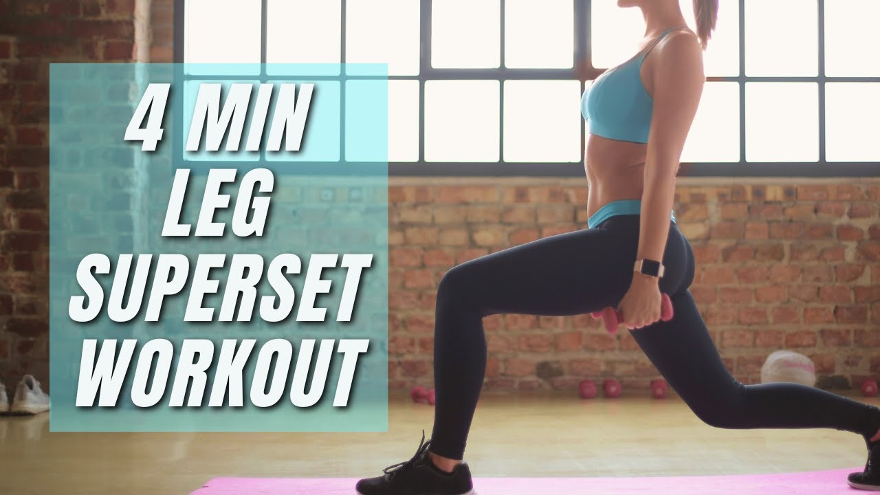 4 Minute Leg Superset Workout with Dumbbells| Build Strength & Power at ...