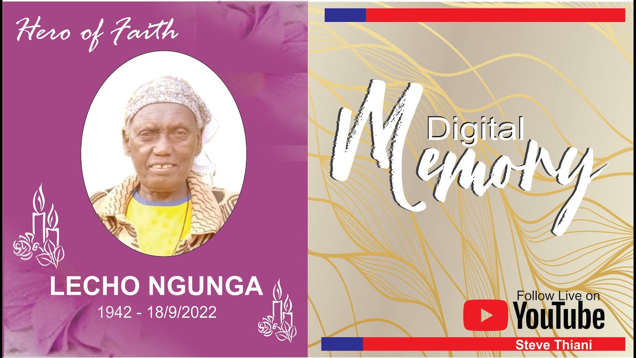 Funeral service of Lecho Muthamba Ngunga. - YouTube