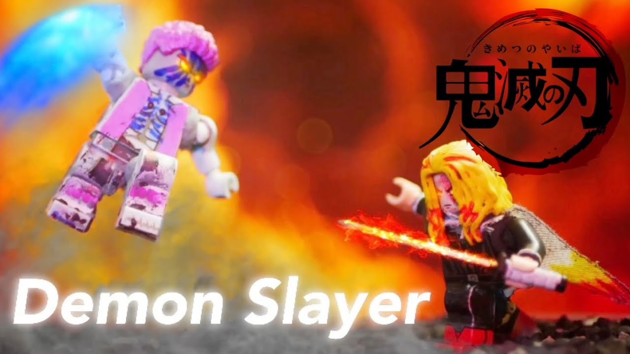 Demon Slayer Infinite Train [Rengoku vs Akaza] 鬼滅の刃 Lego Demon Slayer ...