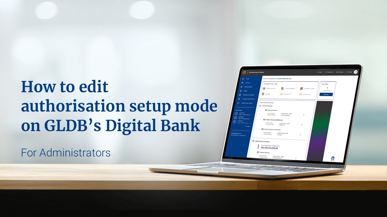 How to Edit Authorisation Setup Mode on GLDB’s Digital Bank? - YouTube
