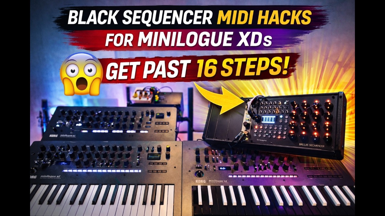 Black Sequencer MIDI Setup for Minilogue XD (Beyond 16 Steps ...