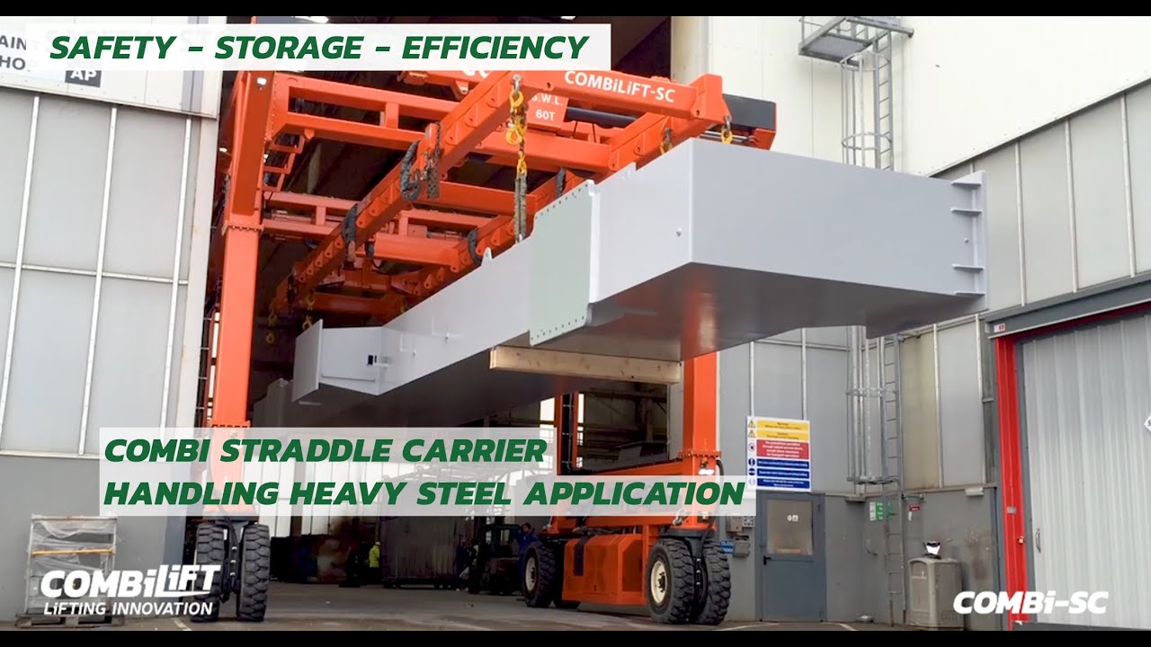 COMBILIFT - Combi Straddle Carrier - handling heavy steel application ...