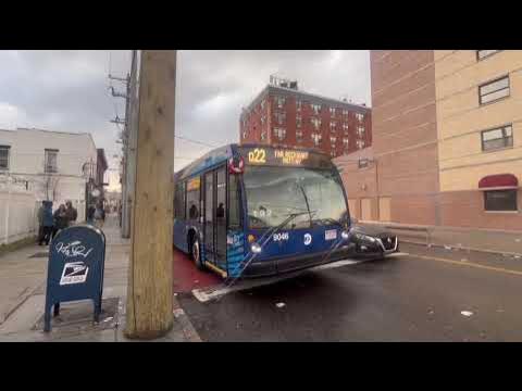 MTA Bus Company: 2023-24 NovaBus LFS Conehead #9046 On Q22 - YouTube