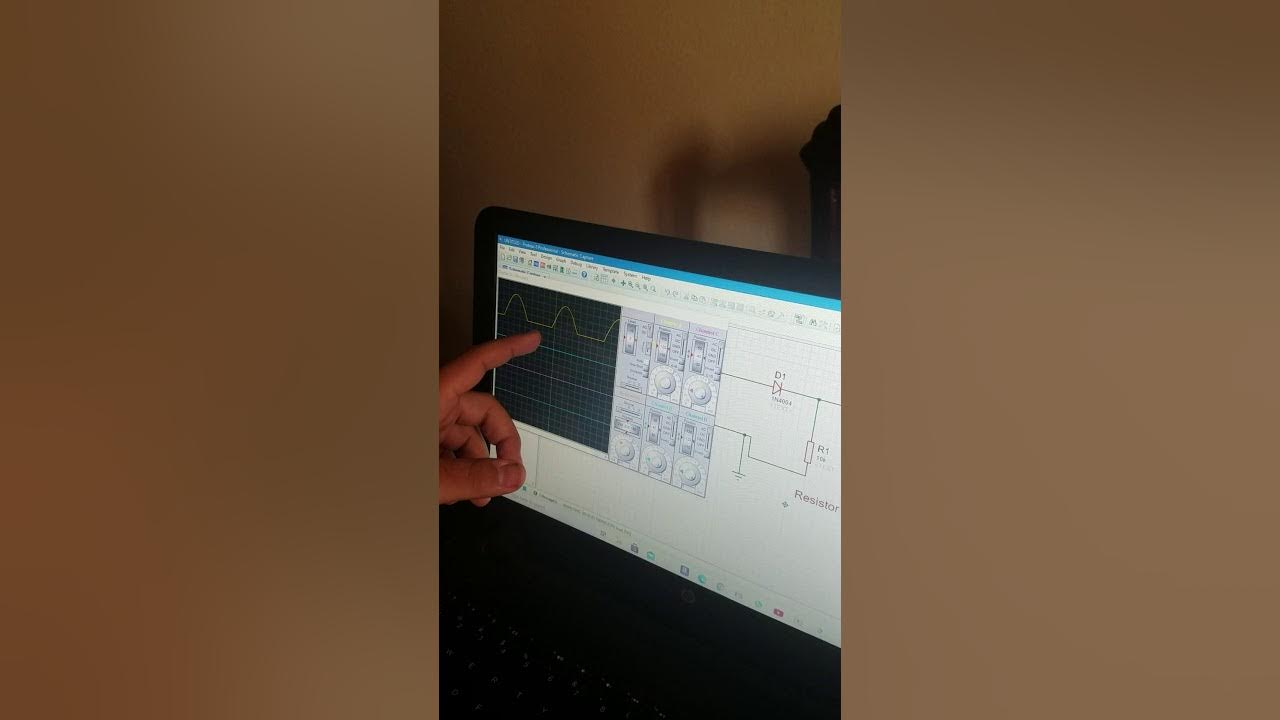 Simulación y Explicación de un circuito rectificador de media onda en proteus - YouTube