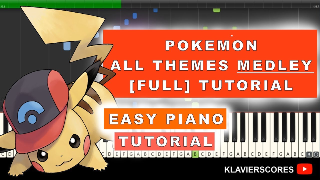 Pokemon - Red|Blue Generation 1 Medley [Various Themes] Piano Tutorial ...