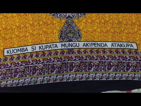 Swahili culture ... The clothing "kanga" - YouTube