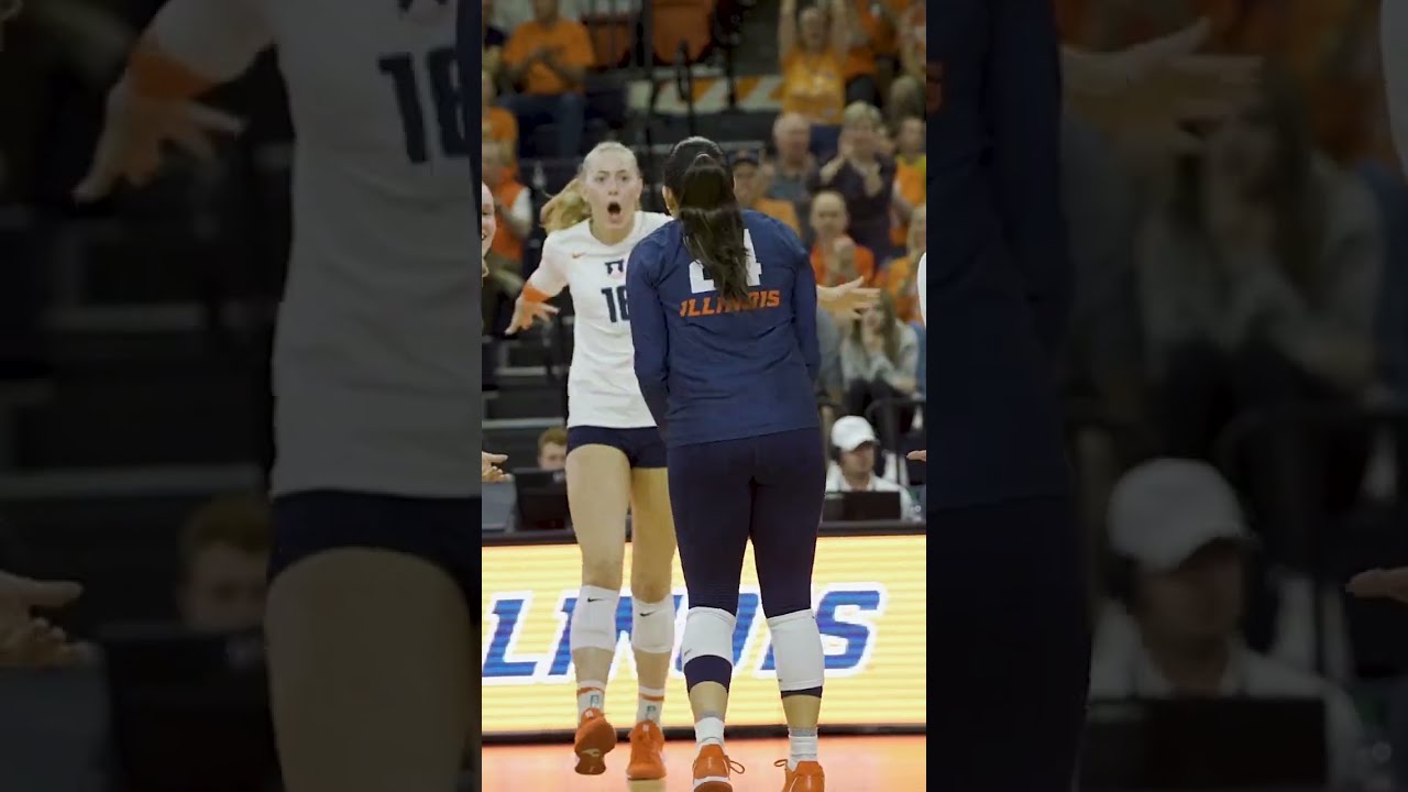 Illini Volleyball Philpot Slide vs. Maryland 10 20 24
