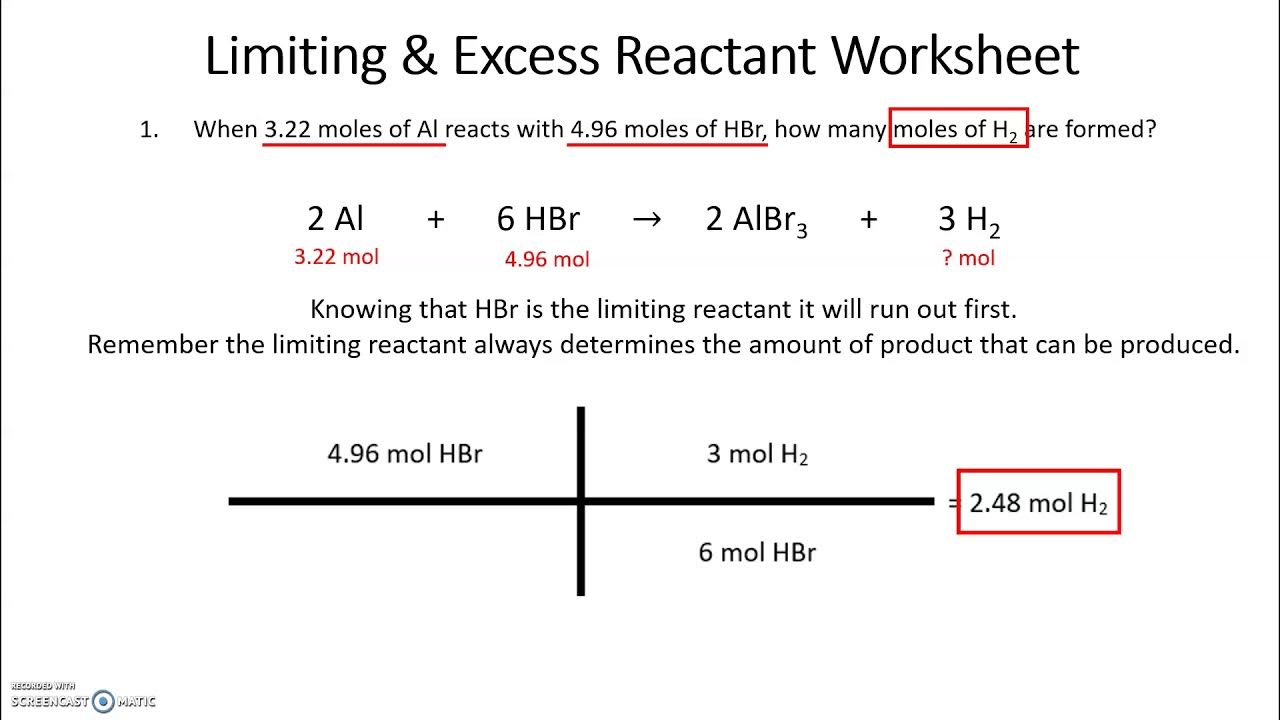 Limiting & Excess Reactant Practice Problems ACA - YouTube