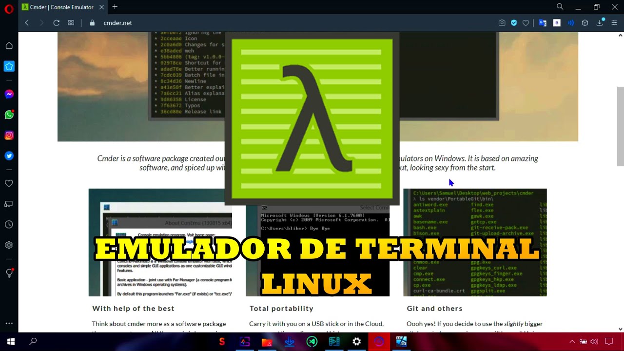Como Descargar e Instalar Cmder Terminal Linux en Windows 2024 Comandos Linux en Windows 11/10/8 ...