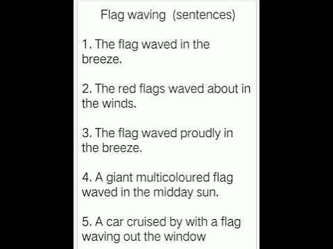 Flag waving (sentences) | English Learning - YouTube