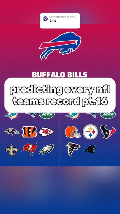 (NO ORDER) predicting every NFL teams record (bills) comment who I should do next! #shorts #nfl ...