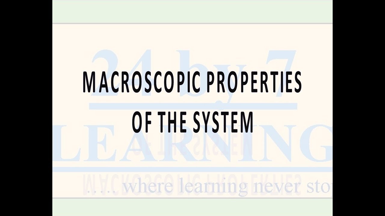 Video 2: Macroscopic Properties of The System - YouTube