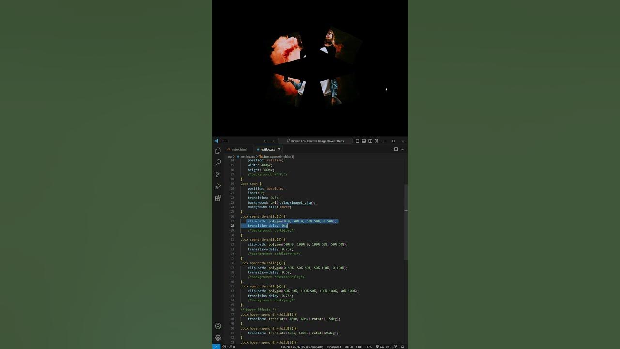 Broken | CSS Creative Image Hover Effects #html5 #css #short - YouTube