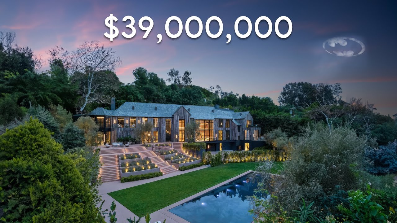 Touring a $39,000,000 BATMAN-Style Mansion in BEVERLY HILLS - YouTube