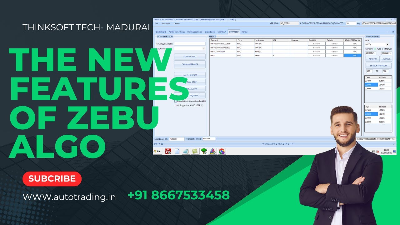 Algo for ZEBU Trading Platform - YouTube