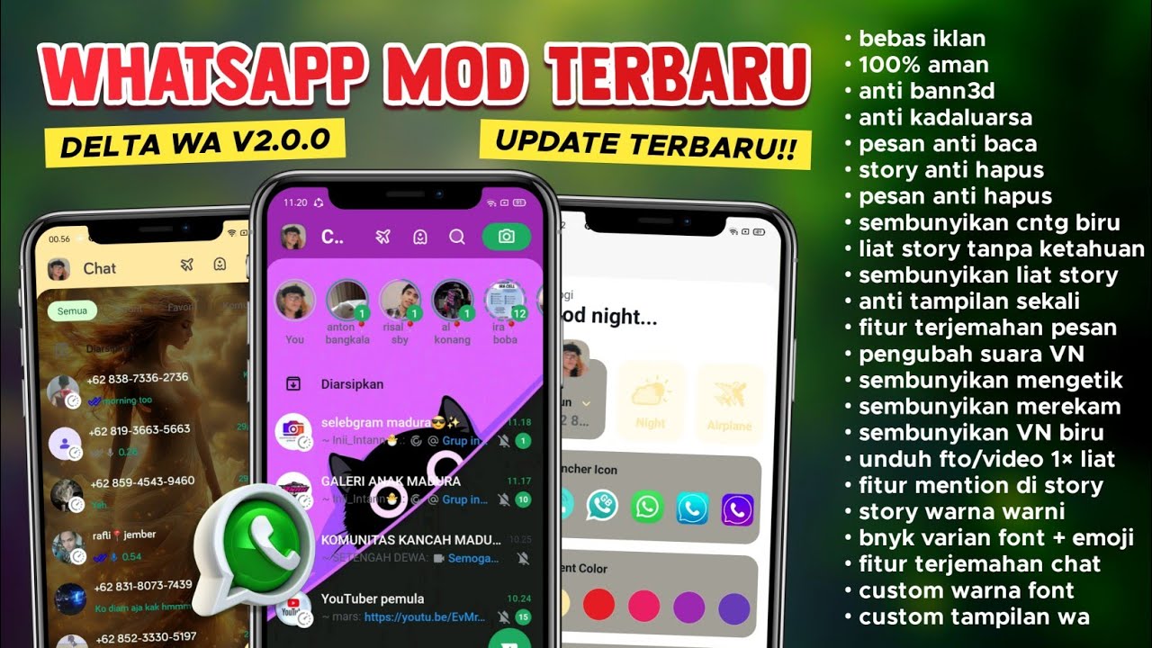 Update!! DELTA WHATSAPP TERBARU 2025 || WA MOD TERBARU Anti Bann3d ...