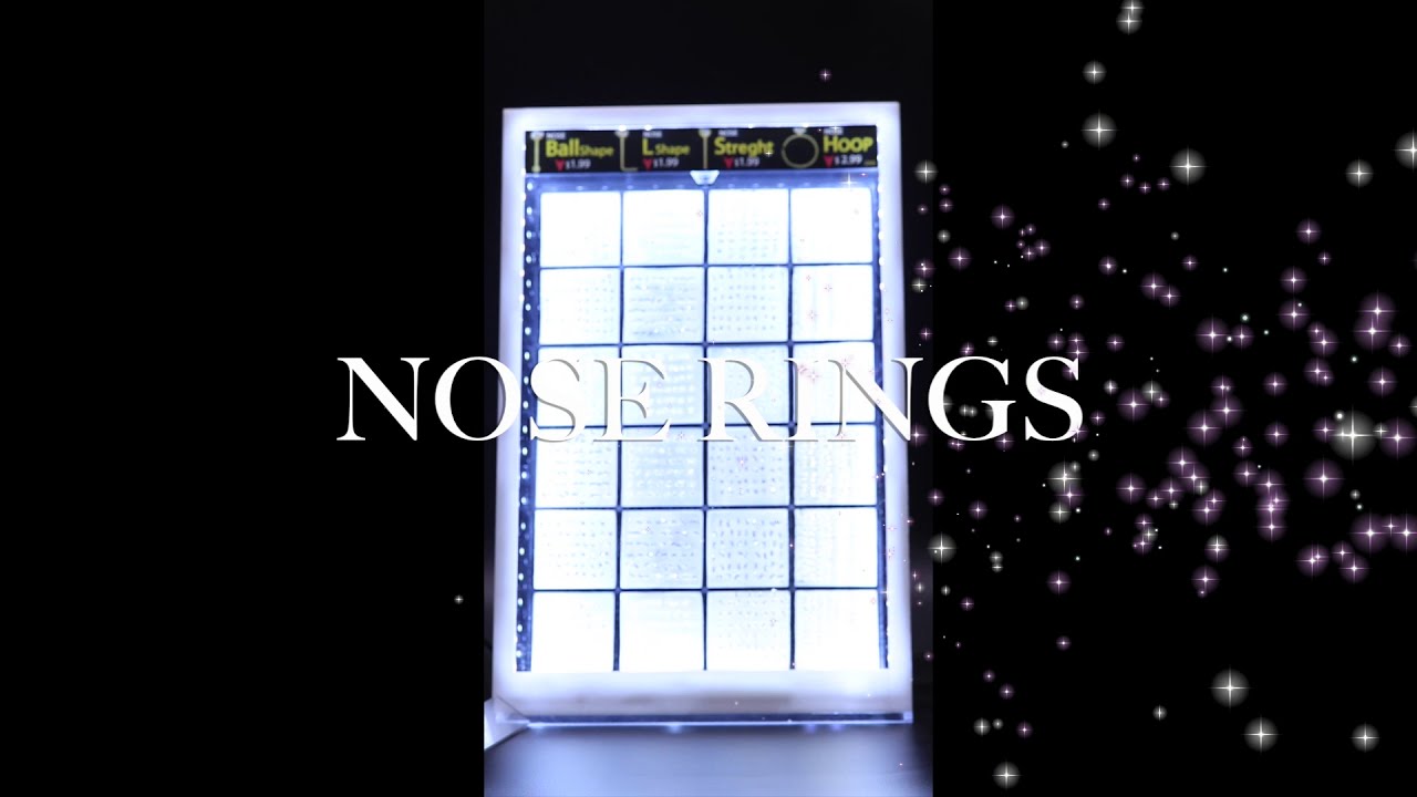 Nose Rings 24 Case LED Display - YouTube