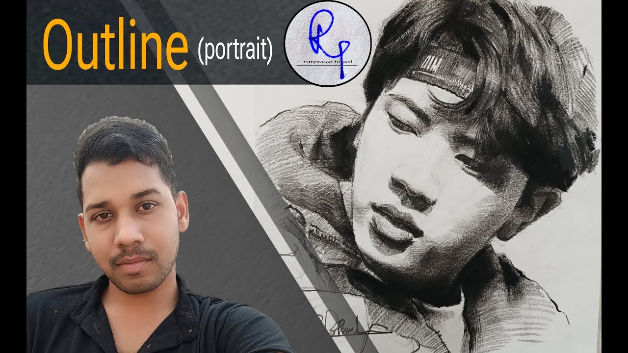 How to draw outline of face. (Rp Biswal) - YouTube
