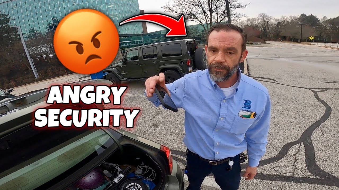 ANGRY SECURITY GUARD VS SCOOTER RIDER… - YouTube