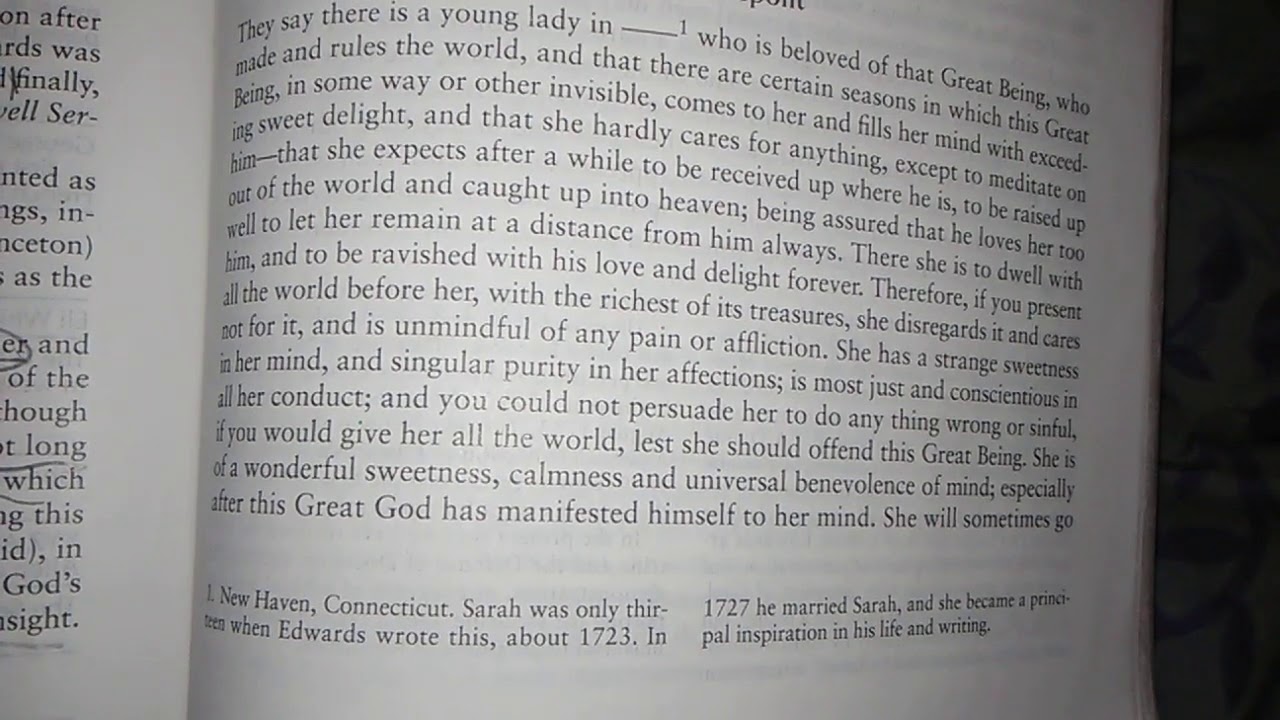 "Sarah Pierrepont" letter by Jonathan Edwards - YouTube