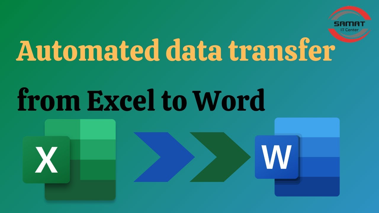 Data Transfer From Excel To Word YouTube Data Transfer From Excel To Word YouTube