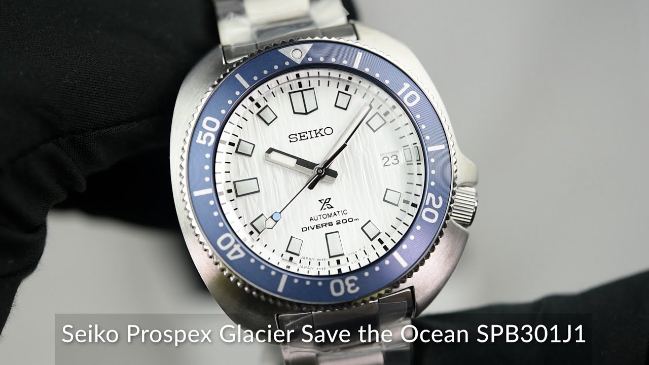Seiko Prospex Glacier Save the Ocean SPB301J1 - YouTube