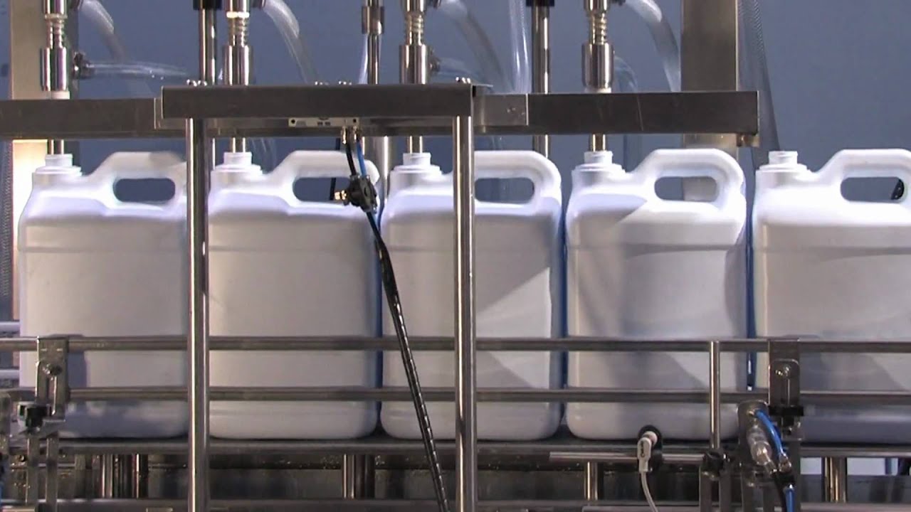 4 Head Automatic Overflow Filler - YouTube