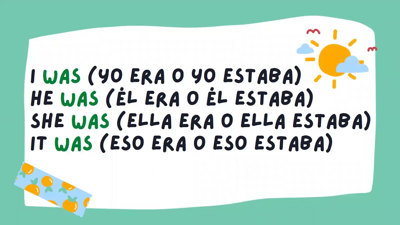 Inglés - Semana 6 - Was y Were - YouTube