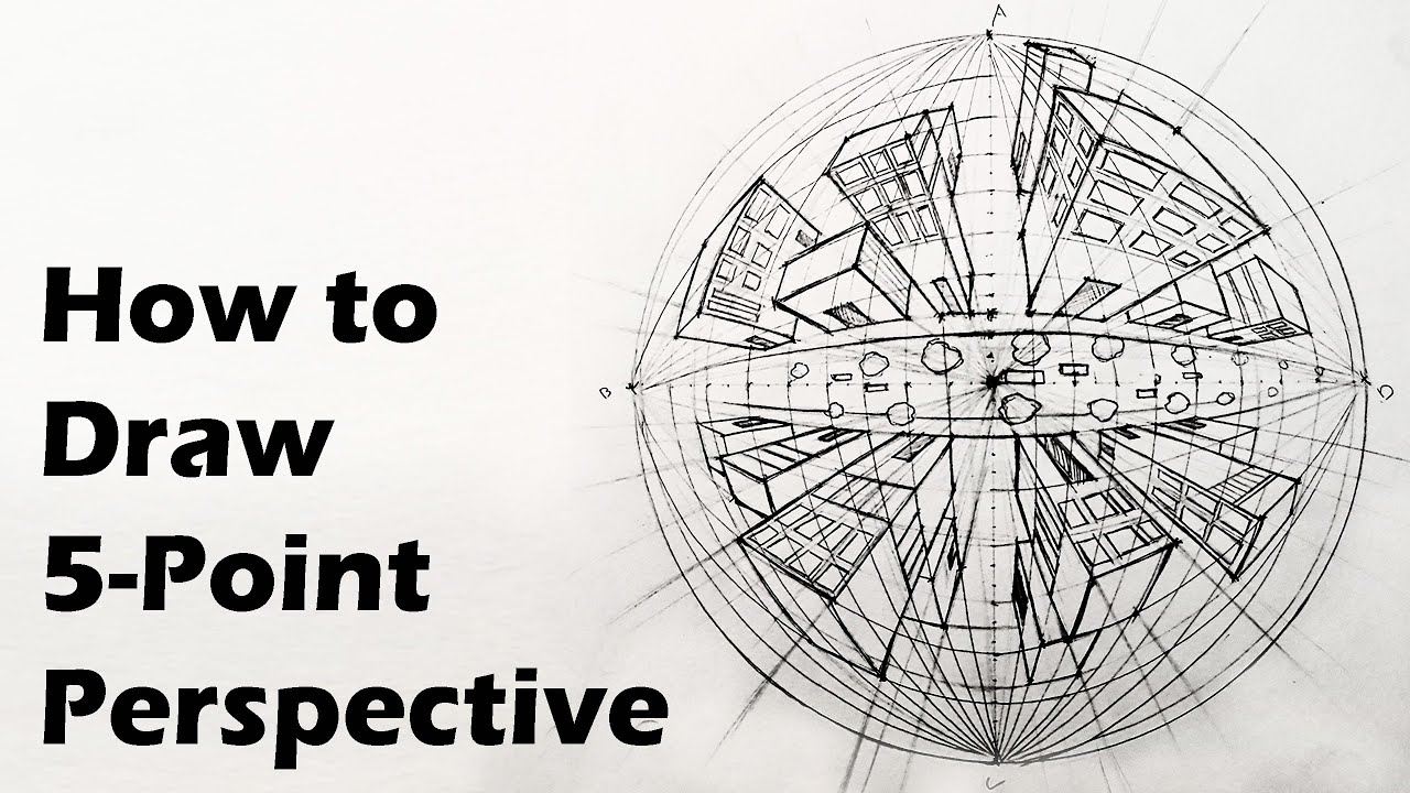 The Easiest Way To Draw 5-Point Perspective BEGINNERS TUTORIAL - Part 2 ...