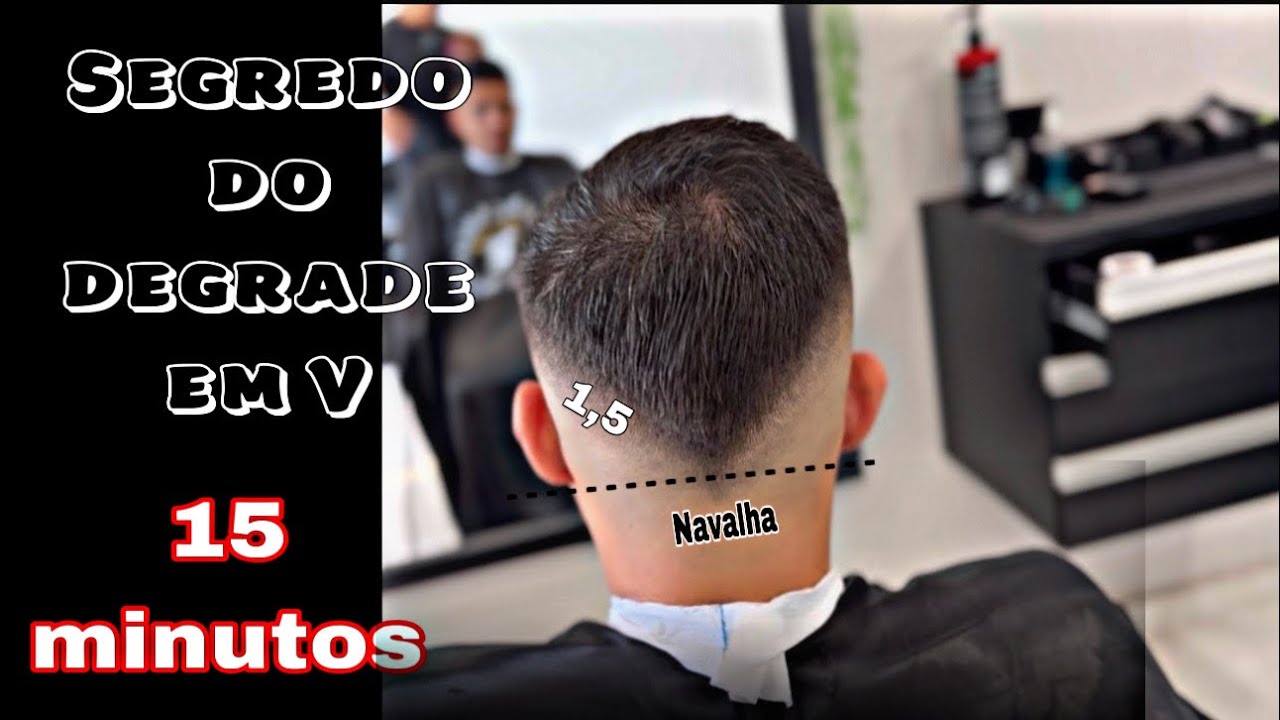 Corte Degrade em V , técnica simples e fácil pra agilizar o Corte / # ...