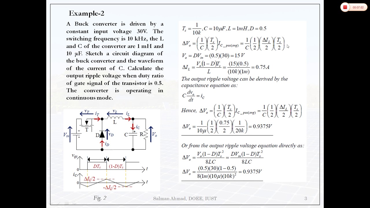 DC DC Converter Tutorial Problems - YouTube