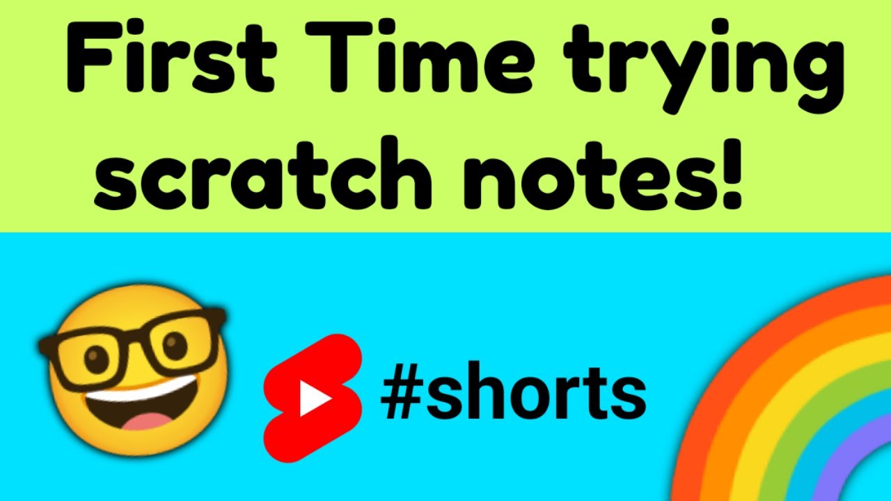 Trying scratch notes for the first time! 🌈🤓 #shorts - YouTube
