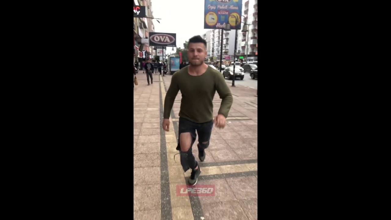 Guy rips friends ripped jeans - YouTube