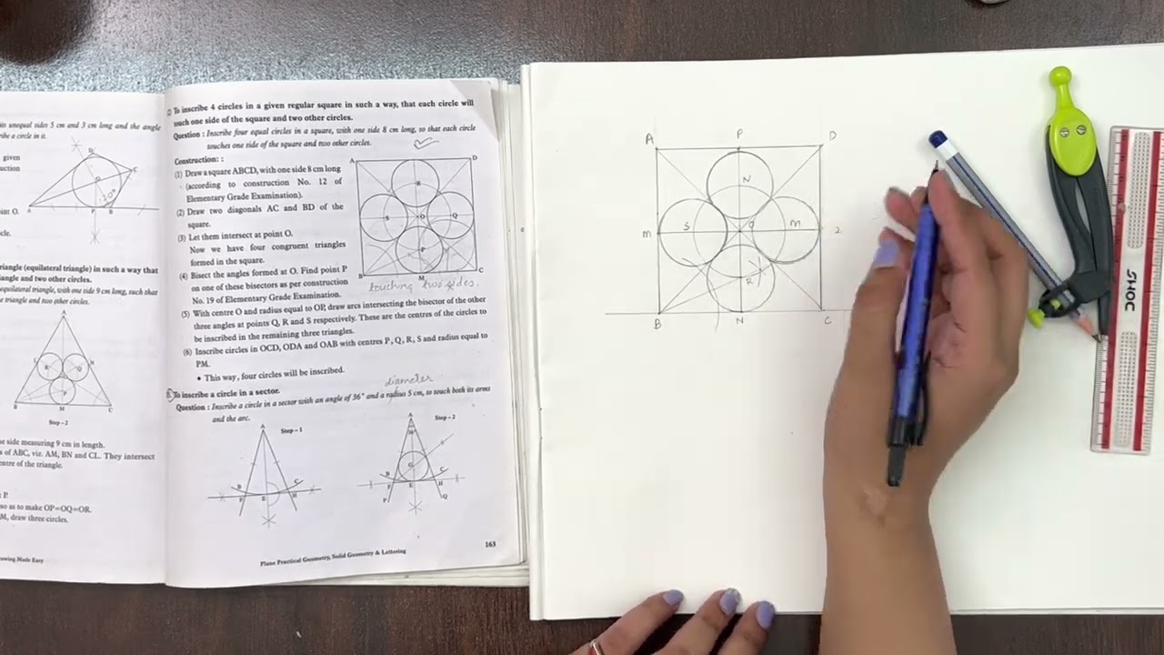 Intermediate drawing grade exam Geometry part-3 by-Rutuja # ...
