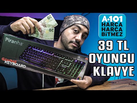 A101'DE 39 TL'YE SATILAN OYUNCU KLAVYESİNİ DENEDİM - Piranha 2345