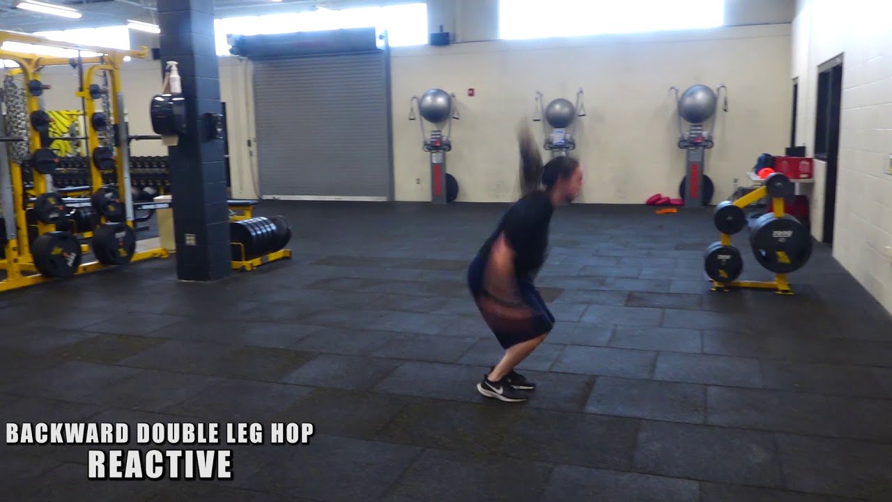 Backward Double Leg Hop Reactive - YouTube
