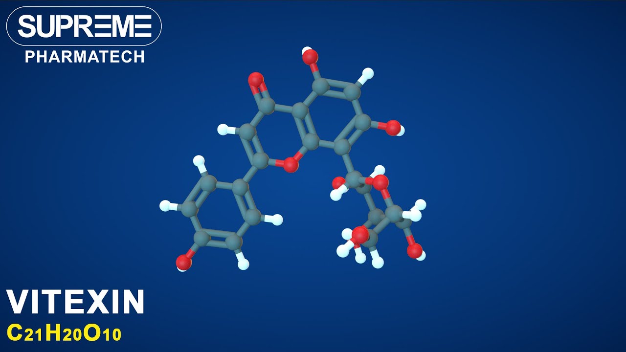 Vitexin | C21H20O10 | 3D molecule - YouTube