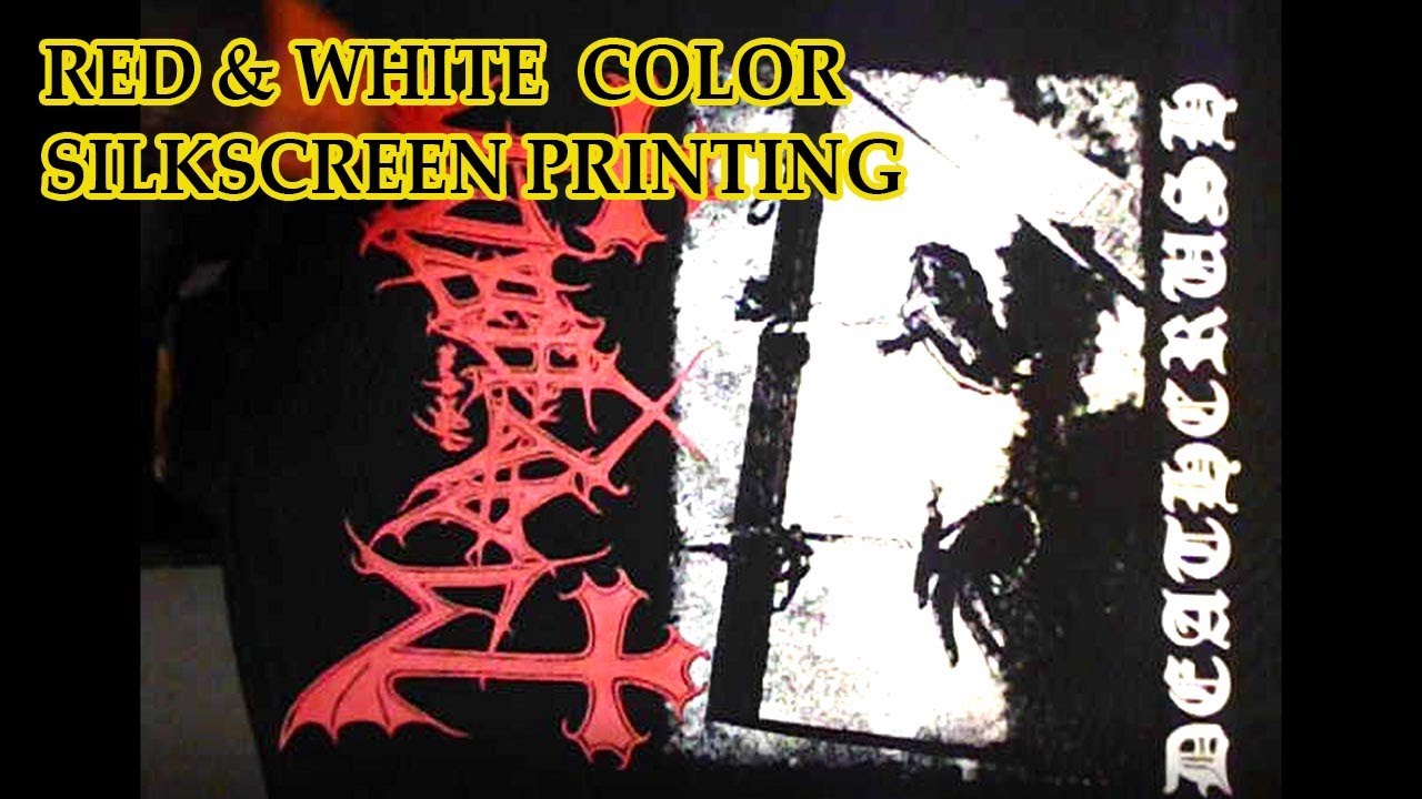 RED AND WHITE COLOR SILK SCREEN PRINTING - YouTube