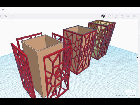 Tinkercad Dersleri - 105. Ders - Voronoi Kalemlik veya Lamba Tasarımı