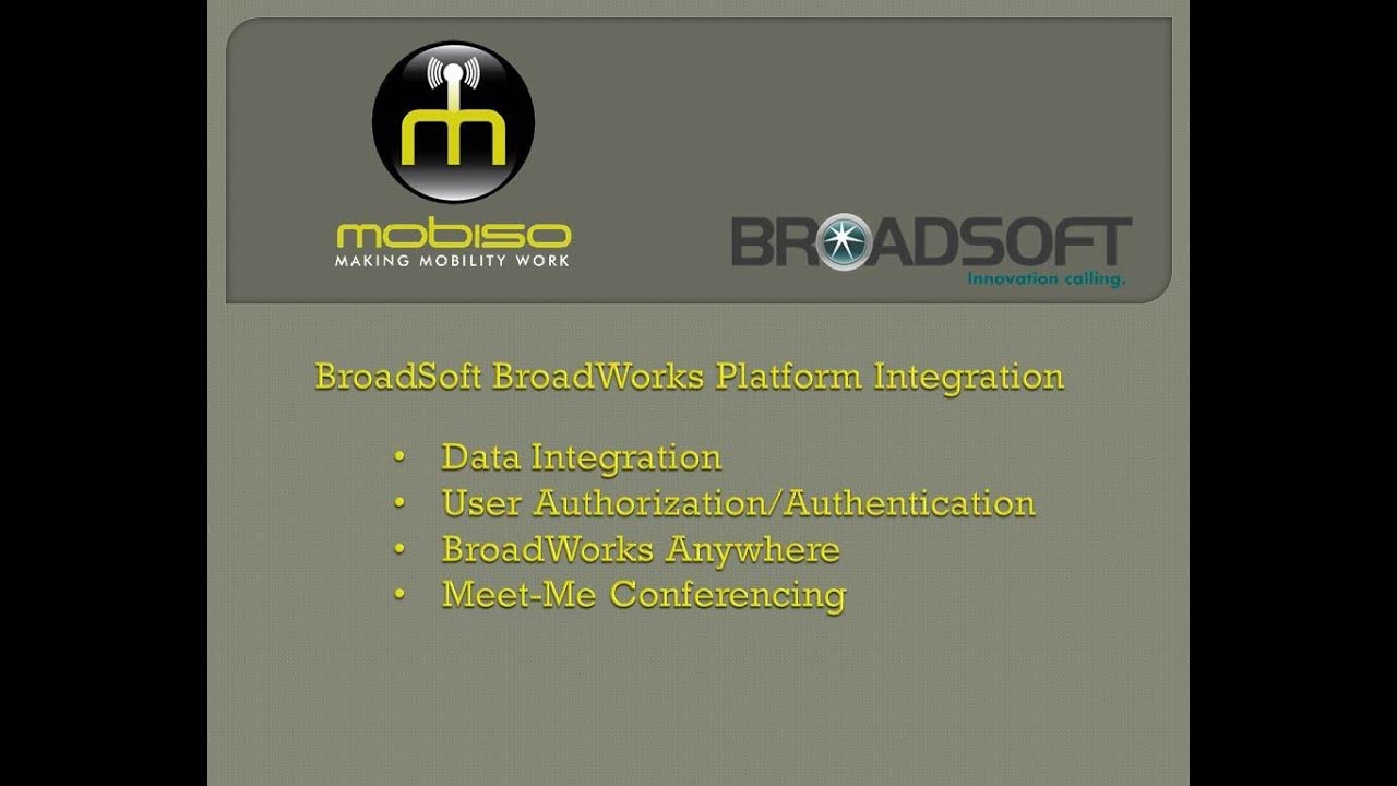 Mobiso BroadSoft BroadWorks Integration - YouTube