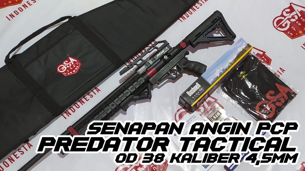 SENAPAN ANGIN PCP PREDATOR TACTICAL OD 38 - YouTube