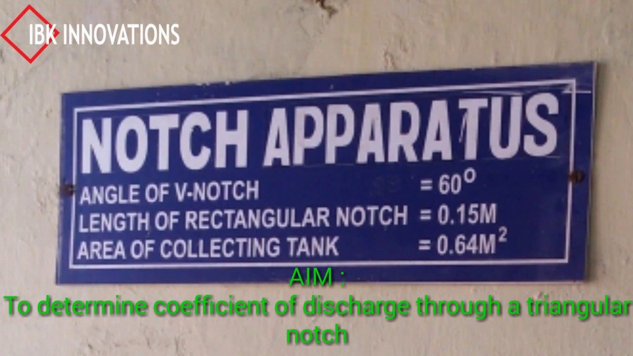 Triangular Notch -Lab experiment (demo) (15CVL) - YouTube