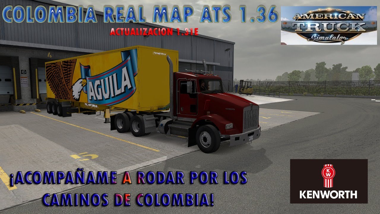 AMERICAN TRUCK SIMULATOR - Mapa de Colombia - Real Map - YouTube