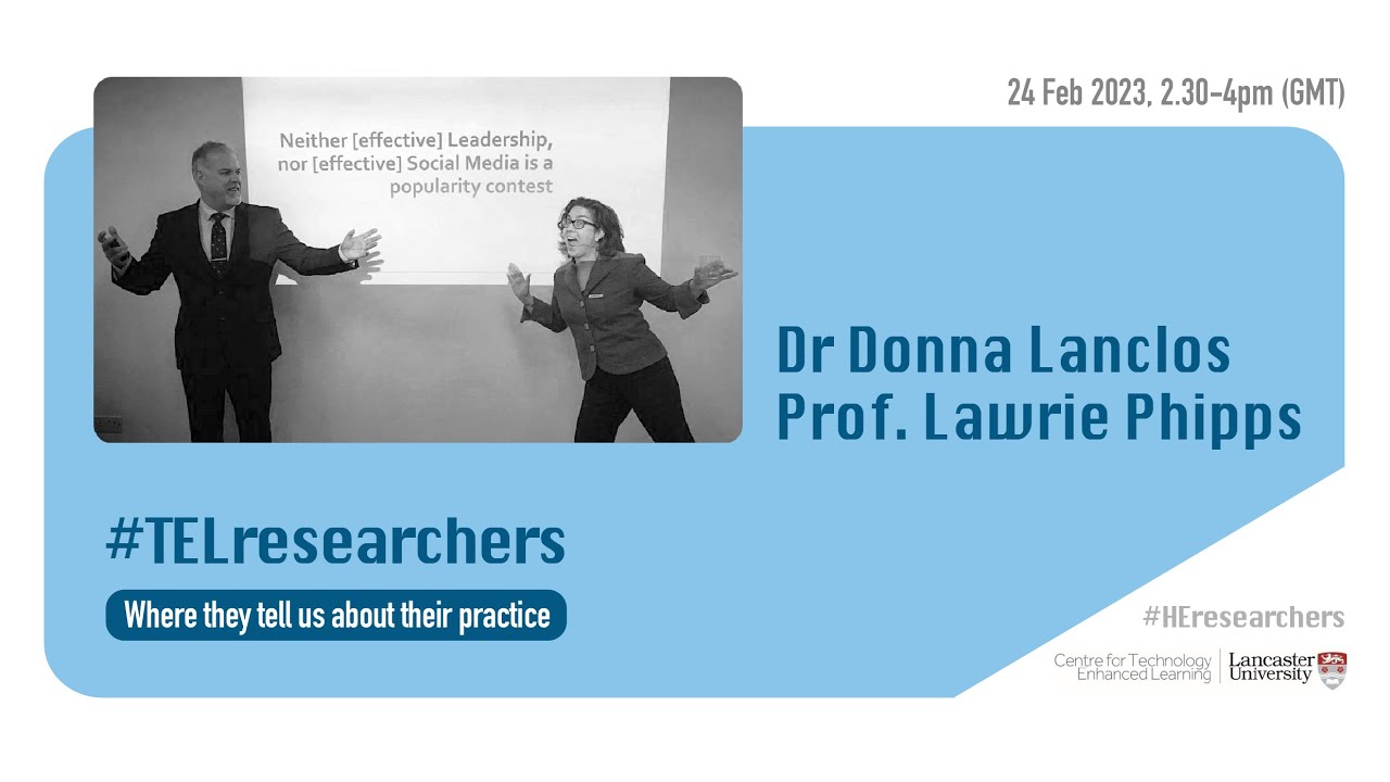 #TELresearchers with Dr Donna Lanclos & Prof. Lawrie Phipps - YouTube